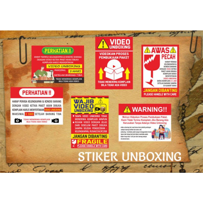 Jual STIKER UNBOXING/STIKER WARNING | Shopee Indonesia