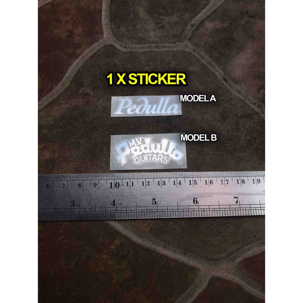 Jual Sticker Headstock M.V. Pedulla Electric Guitars Bass Mv Michael V ...