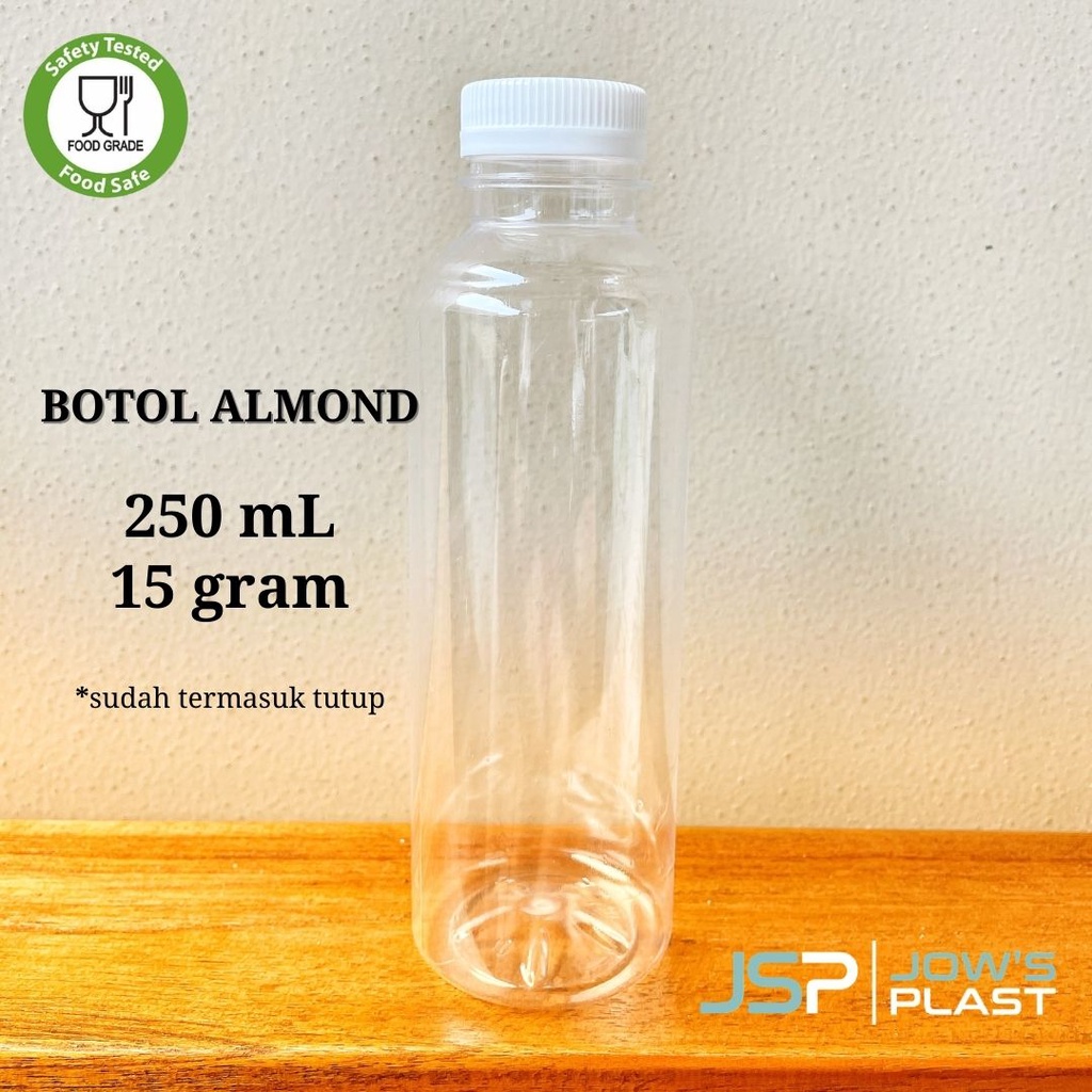 Jual Botol Almond Bulat 250 ml | PROMO FREE PAKET PACKING AMAN Min ...