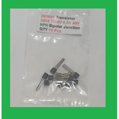 Jual QTY 10 Pcs 2N3904 Transistor 3904 TO-92 0.2A 40V NPN Bipolar ...