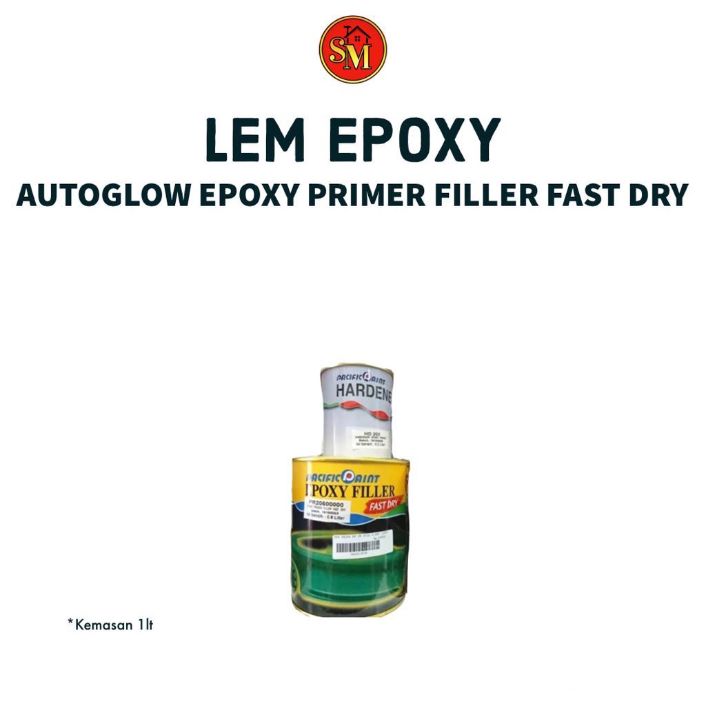 Jual Lem epoxy primer filler fast dry pacific autoglow 1lt set | Shopee ...