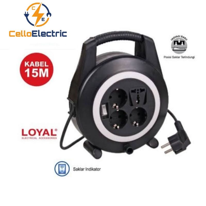 Jual Kabel Roll Loyal LY 111 SK / Stopkontak Kabel Saklar / 15 Meter ...