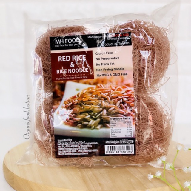 Jual MH Food Gluten Free Red Rice Noodle / Mie Beras Merah 200g ...