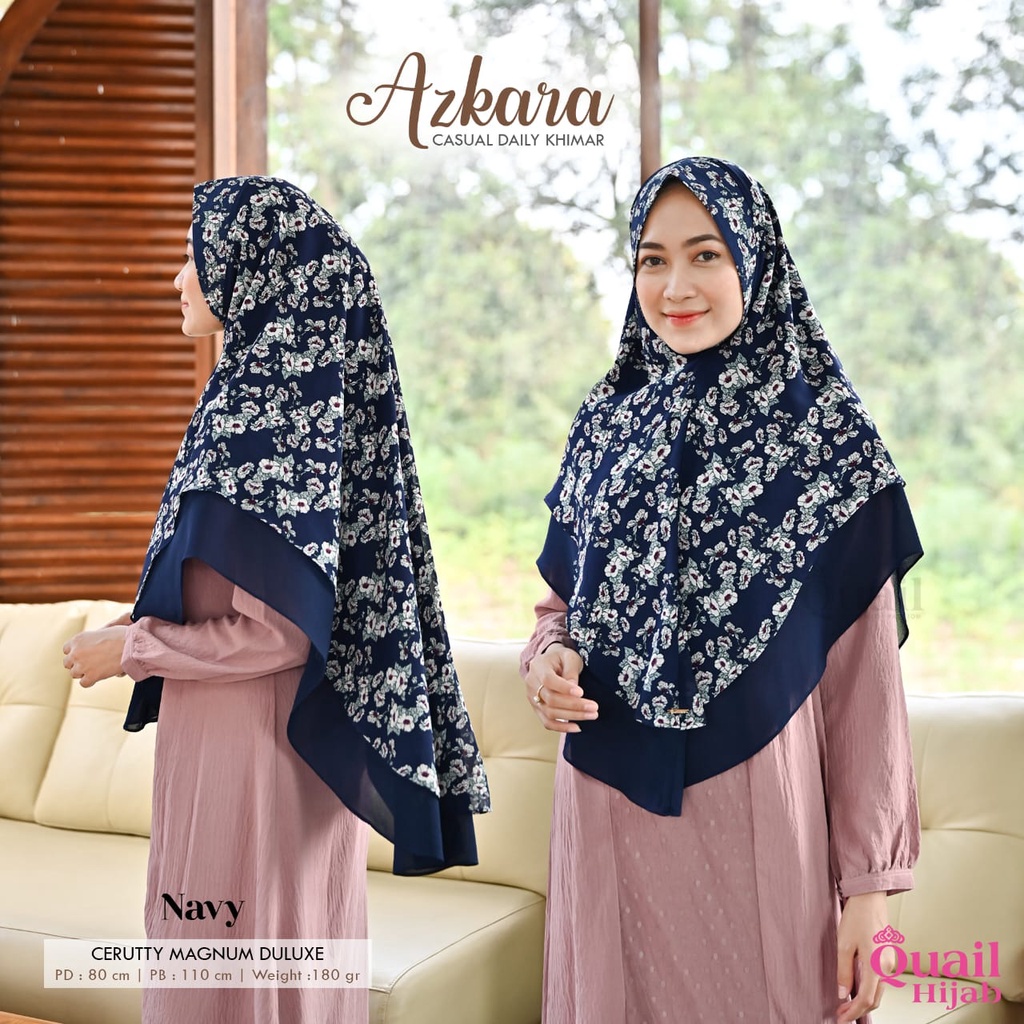 Jual Azkara Casual Daily Khimar original Quail hijab Wanita Fabric ...