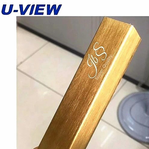 Jual LIST U HAIRLINE GOLD STAINLESS SUS 201 15X15X15X3.050mm T. 0.8mm ...