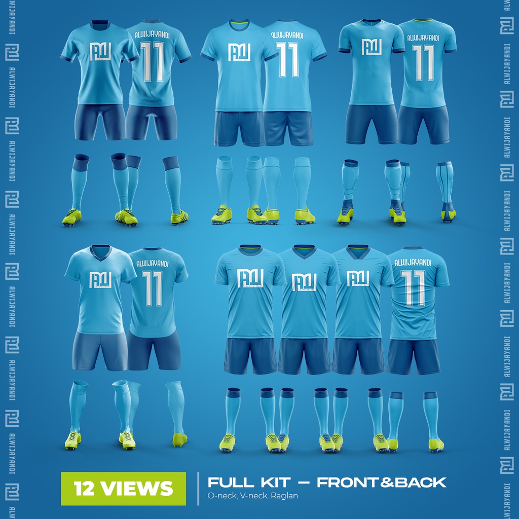 Jual MOCKUP FULLKIT JERSEY BOLA - FRONT & BACK (12 VIEWS) | Shopee ...