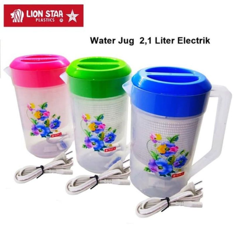 Jual ESKAN LISTRIK PLASTIK LION STAR 2,1 LITER/ELECTRIC WATER JUG PLASTIC | Shopee Indonesia