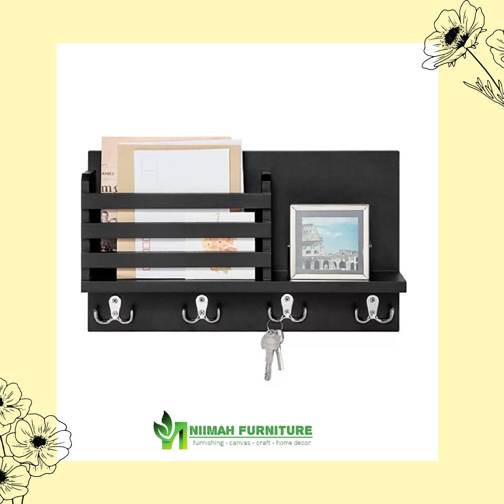 Jual Rak Gantungan Kunci Dan Tempat Buku Dinding Kayu Jati Belanda ...