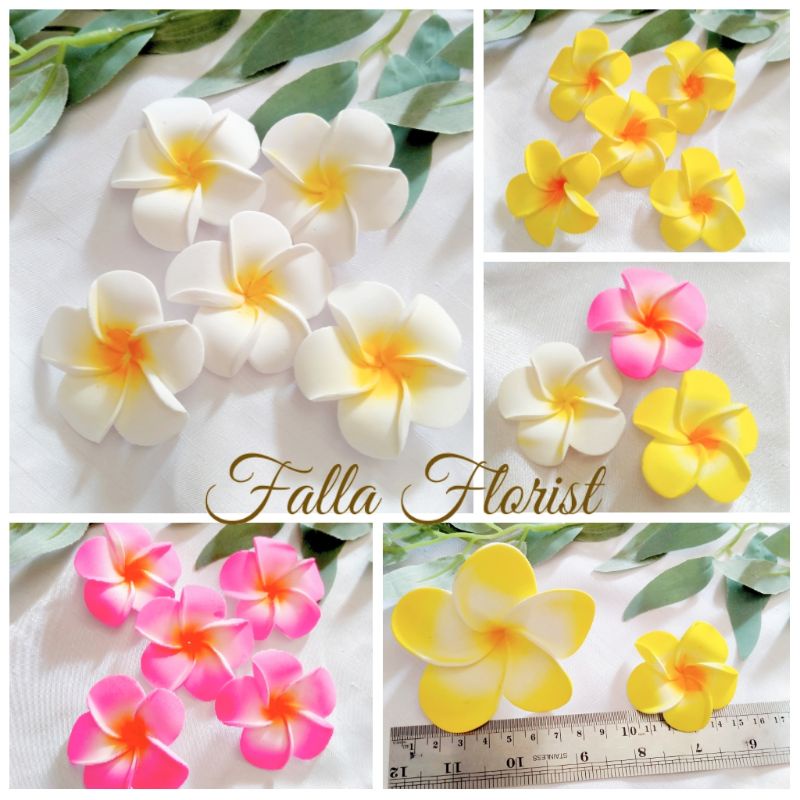 Jual Bunga Kamboja Bali artificial bahan foam/spon hiasan mahar ...