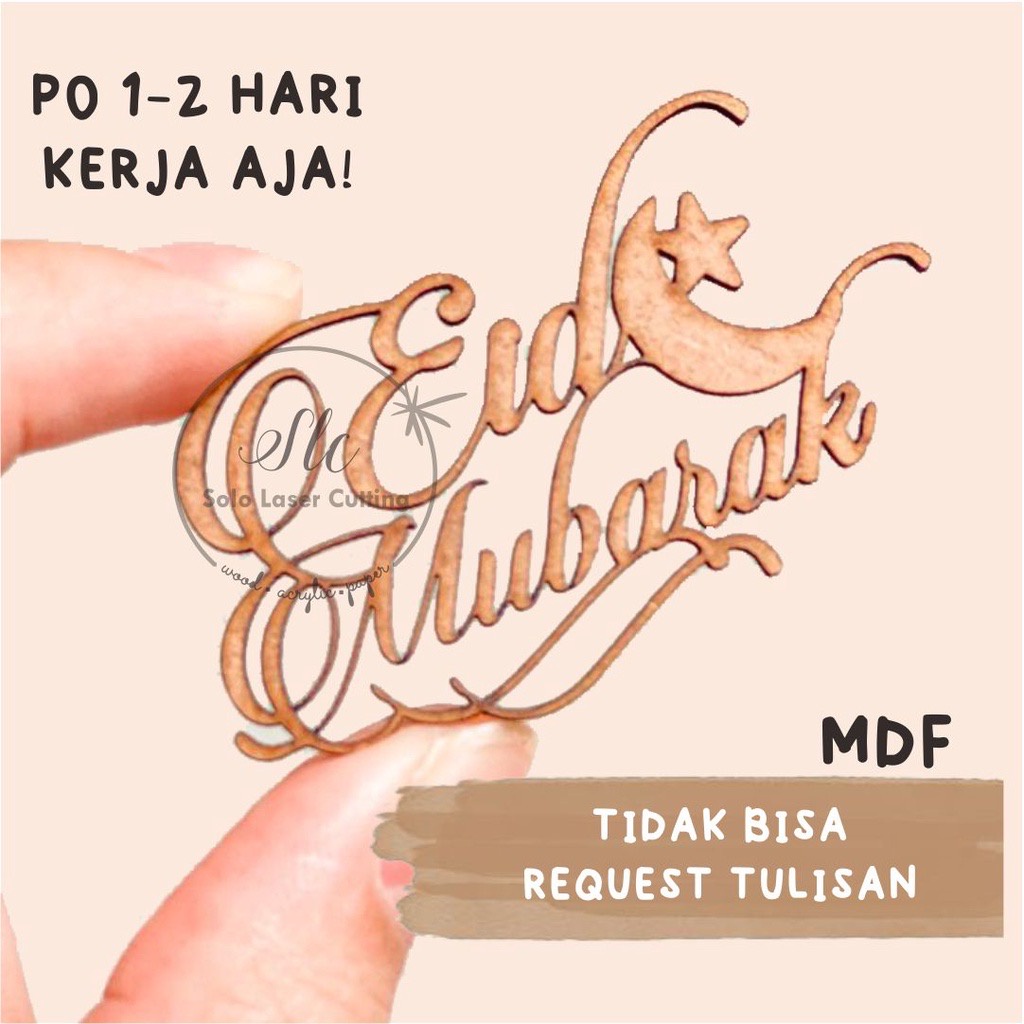 Jual Eid Mubarak Hangtag chipboard MANDALA GANTUNGAN TEMA LEBARAN ...