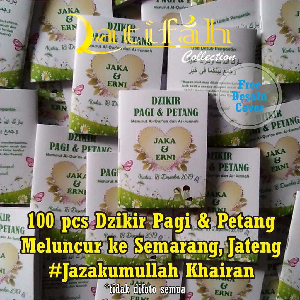 Jual Souvenir Dzikir pagi dan petang ukuran 8x10* Free desain cover ...