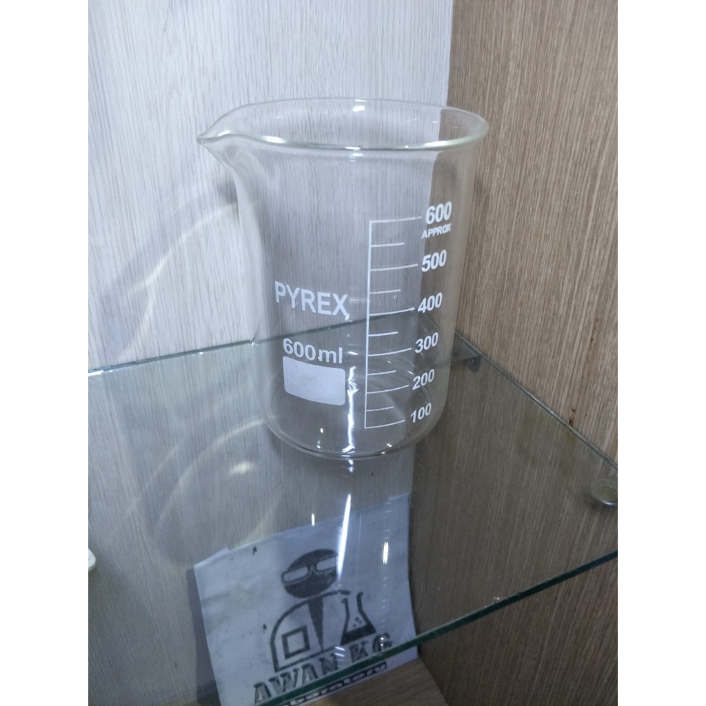 Jual BEAKER GLASS GELAS BEAKER KIMIA 600 ML PYREX | Shopee Indonesia
