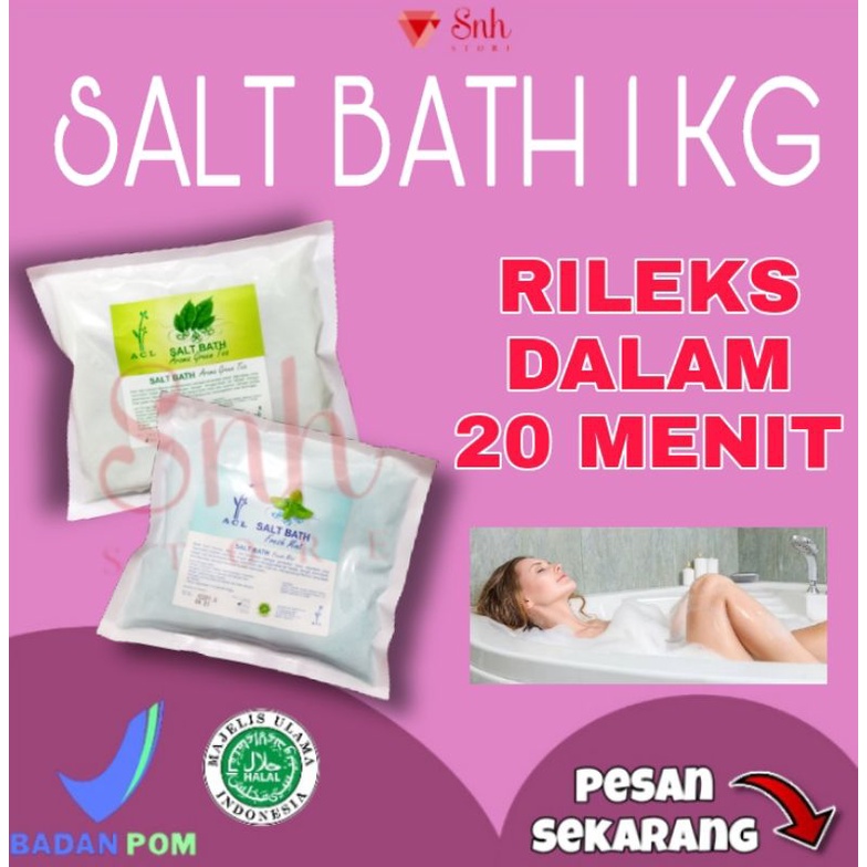Jual SALT BATH 1KG/bath salt/garam spa/garam mandi spa aroma terapi ...