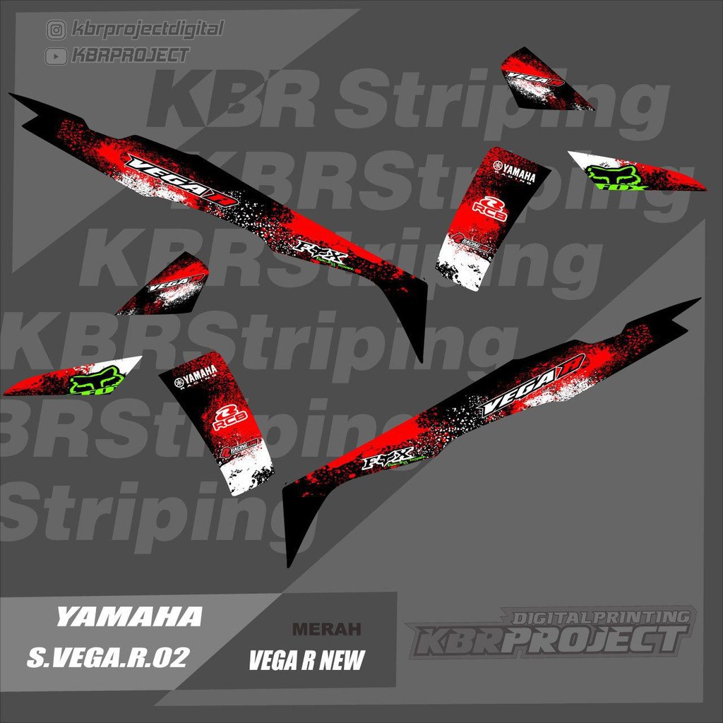 Jual (cod) Stiker Motor vega r sticker striping list motor yamaha vega ...