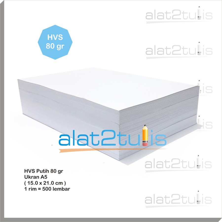 Jual HVS A5 80 gram | 15 x 21 cm putih 500 lembar | 1 rim | Shopee Indonesia