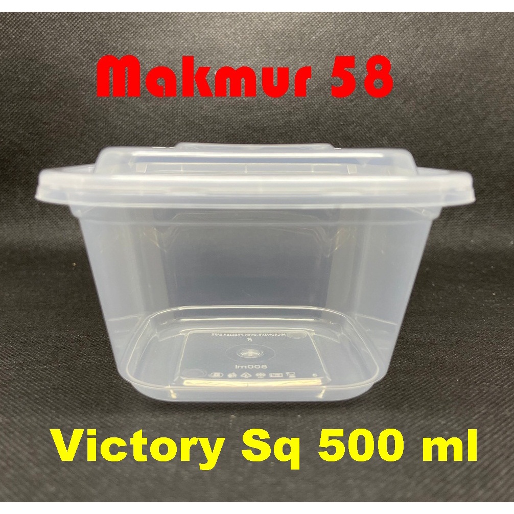 Jual Thinwall merk Victory kotak / square 500 ml / kotak plastik ...