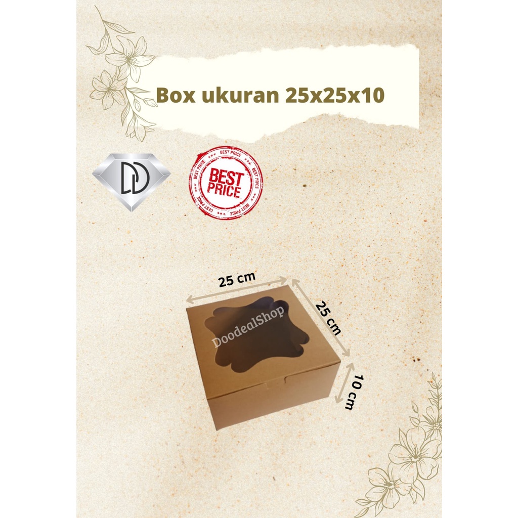 Jual (1 Pak = 10Pcs) Box ukuran 25x25x10, Box ukuran 25x25x10 dengan ...
