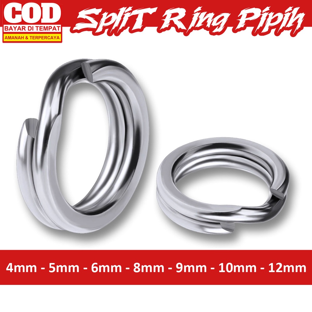 Jual Split Ring Pipih Jigging Casting Popping Konektor Pancing Gepeng Stainless Anti Karat ...
