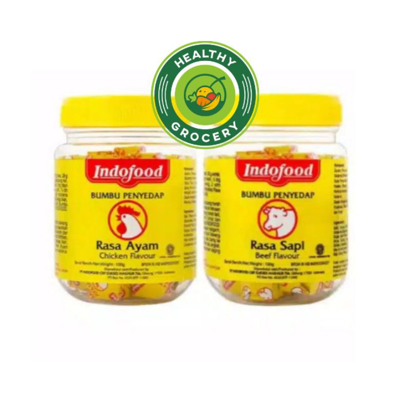 Jual Indofood Bumbu Penyedap Rasa Ayam / Sapi 25 blok 100gr Kaldu Blok ...