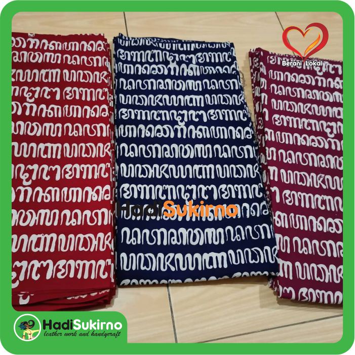 Jual Kain Batik Motif Aksara Jawa Tulisan kecil | Shopee Indonesia