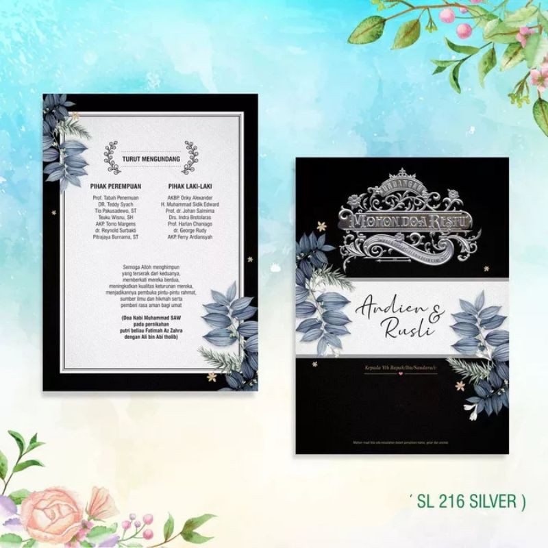 Jual Cetak Undangan Nikah Hajatan Khitanan Foil Timbul Emboss Murah ...