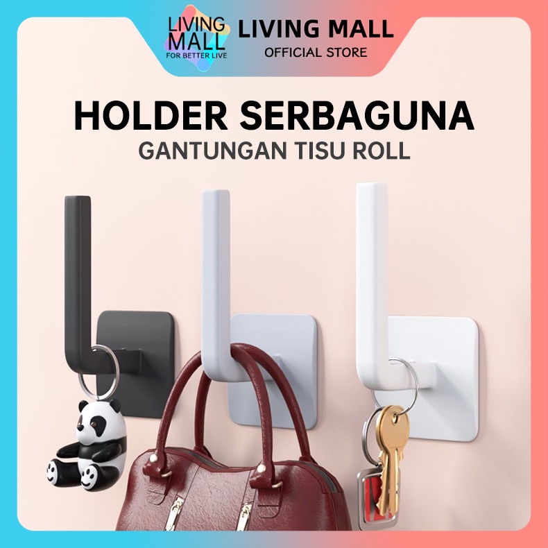 Jual Holder Serbaguna Tempel / Gantungan Tisu Roll / Gantungan Kain ...