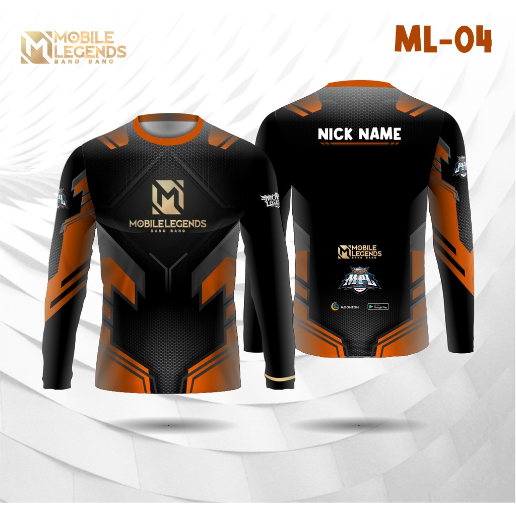 Jual Jersey e sport mobile legends baju ml kaos gamer lengan panjang ... Jual Jersey e sport mobile legends baju ml kaos gamer lengan panjang ...