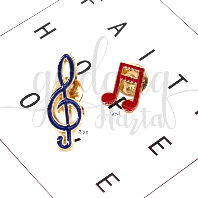Jual GEMEZZ Pin Music Note Bros Tas Model Tangga Nada Lagu Simple GG ...