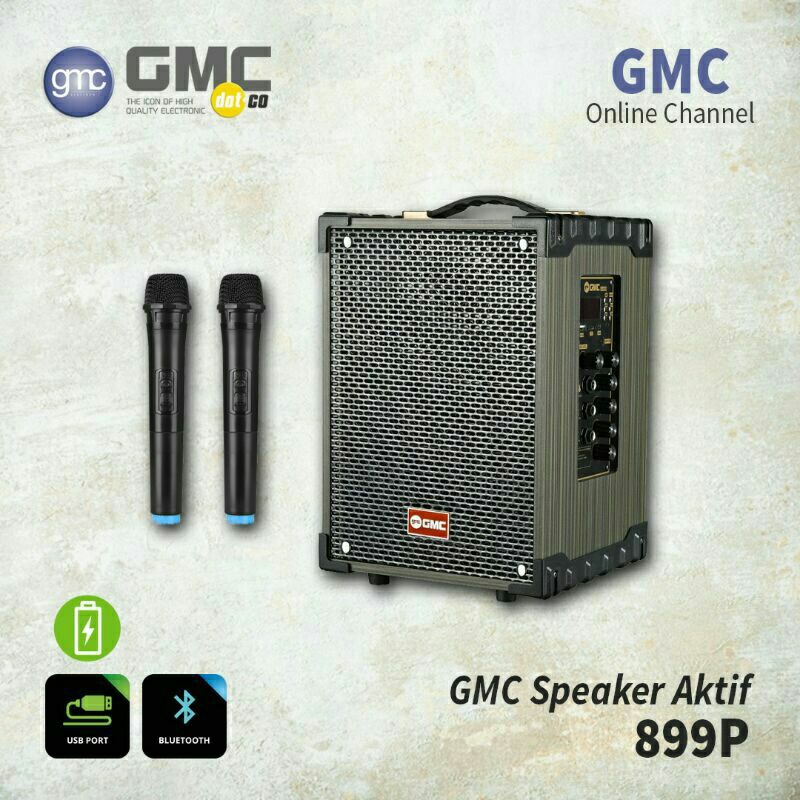 Jual SPEAKER GMC 899P Free 2 Mik Wireless | Shopee Indonesia