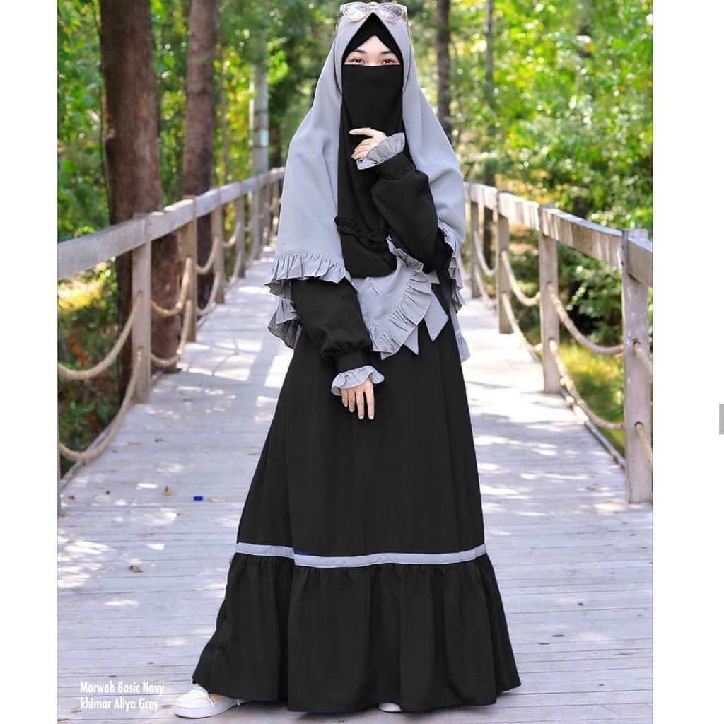 Jual Diskon // Realpict - Gamis Rania Syar'i Set Hijab Dan Cadar Gamis Syar'i Terbaru 2021 Set ...