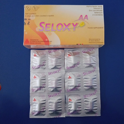 Jual SELOXY AA PERBOX 30 & STRIP 12 TABLET VITAMIN KECANTIKAN KULIT ...