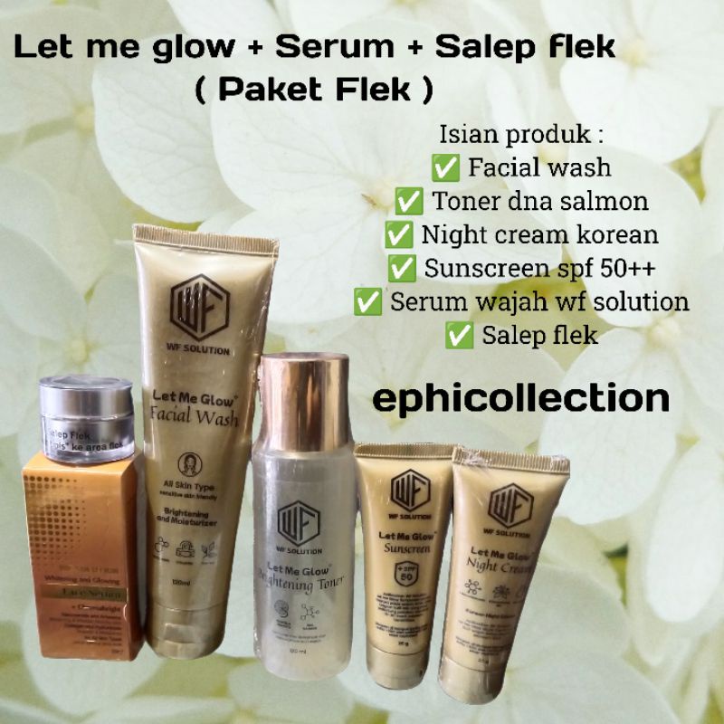 Jual Paket Flek Wf Solution (Let Me Glow + Salep Flek + Serum) | Shopee ...