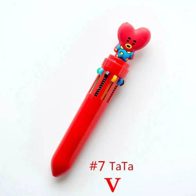 Jual 10 Color Kpop Ballpoint Pen BTS Pen BT21 Pen (TATA) | Shopee Indonesia