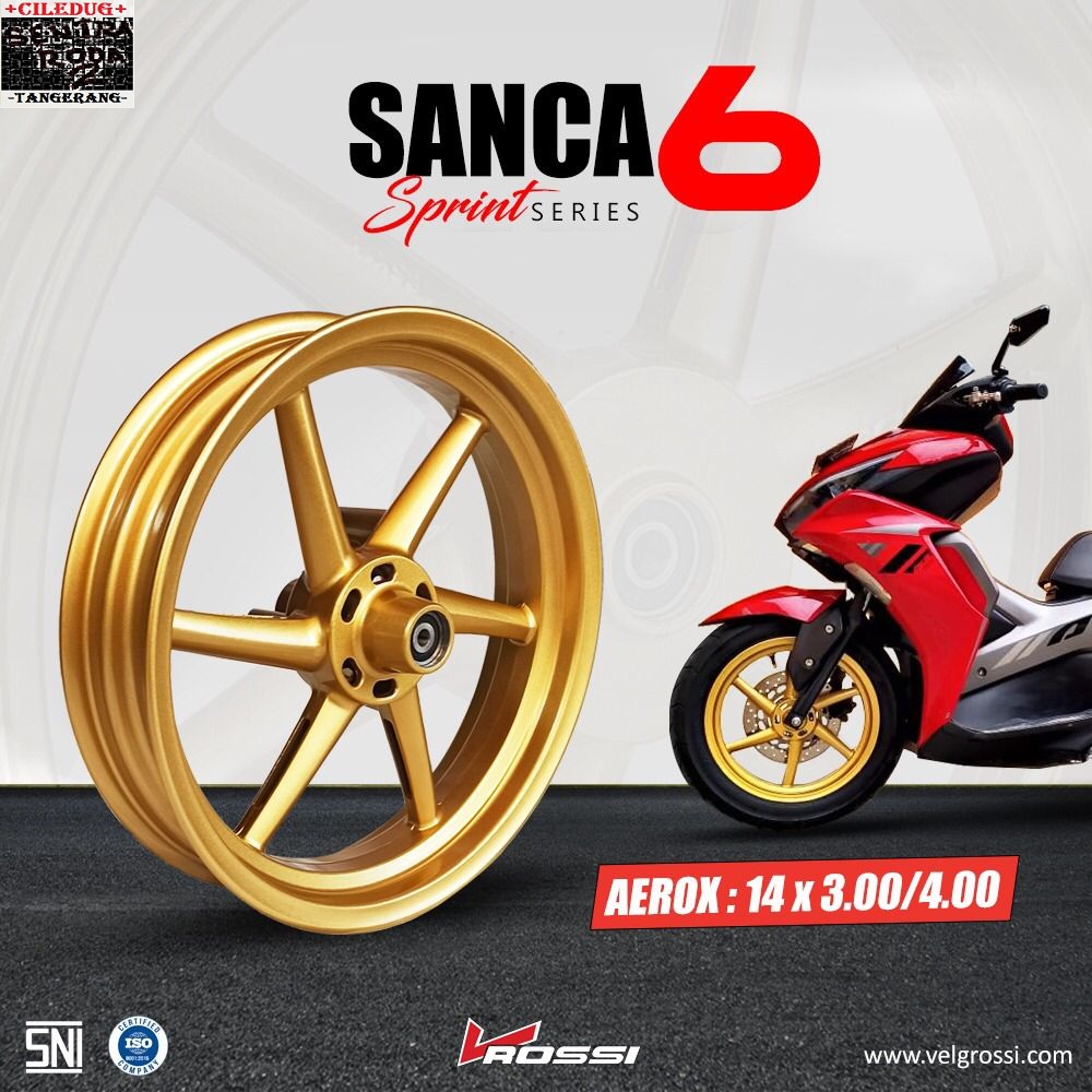 Jual Velg Racing Jumbo AEROX 155 Palang 6 Uk 300/400 Ring 14 / Velg Racing VRossi Tipe Sanca ...