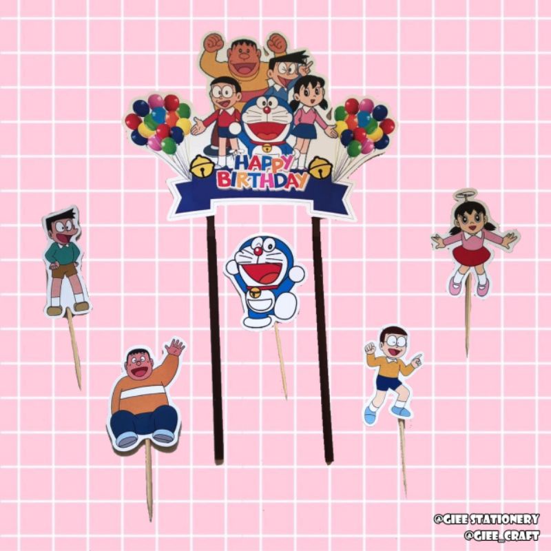 Jual Cake Topper DORAEMON / Topper Kue DORAEMON / Hiasan Kue DORAEMON ...