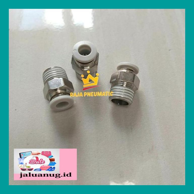 Jual Jalfkhcs Fitting Nepel Angin Warna Putih Lurus Selang 6Mm Drat 1/4 Pc 6 - 02 Lu0Juifa0 ...
