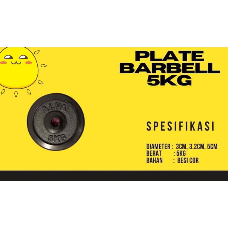 Jual Plate Beban 5kg Bahan Besi Untuk Fitness Murah | Shopee Indonesia