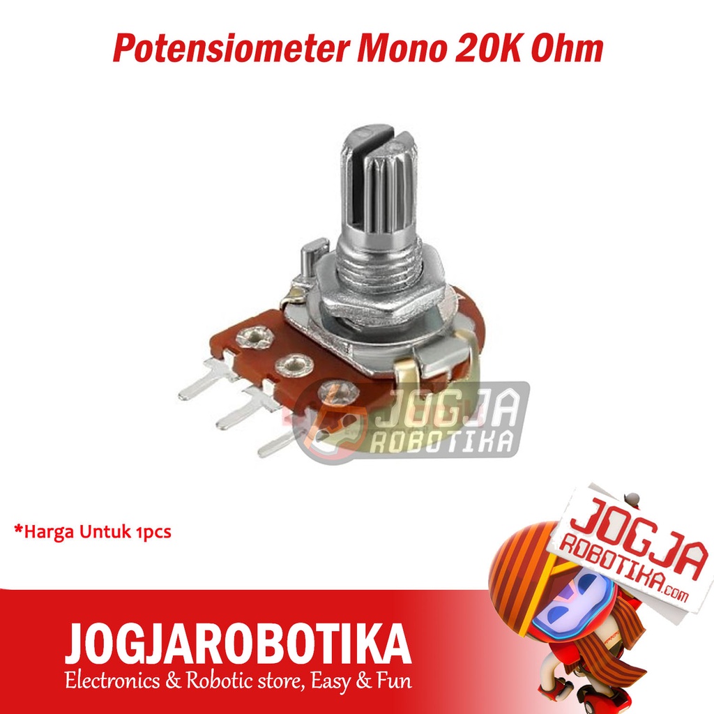 Jual Potensiometer Mono Potensio 20K Ohm | Shopee Indonesia