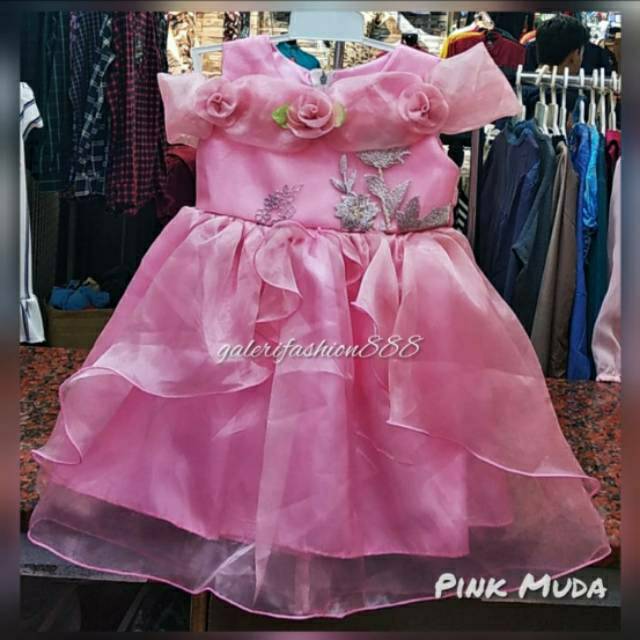 Jual Gaun Anak Baby Model Sabrina Princess Cantik (2-3 tahun) | Shopee ...