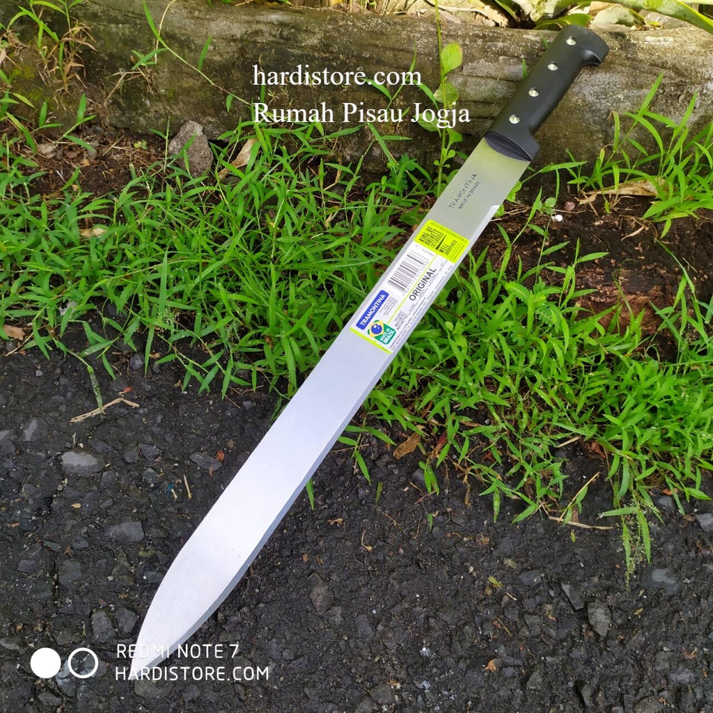 Jual Machete 18 inchi / 45 cm Tramontina Spartan Lancip Polymer Black ...
