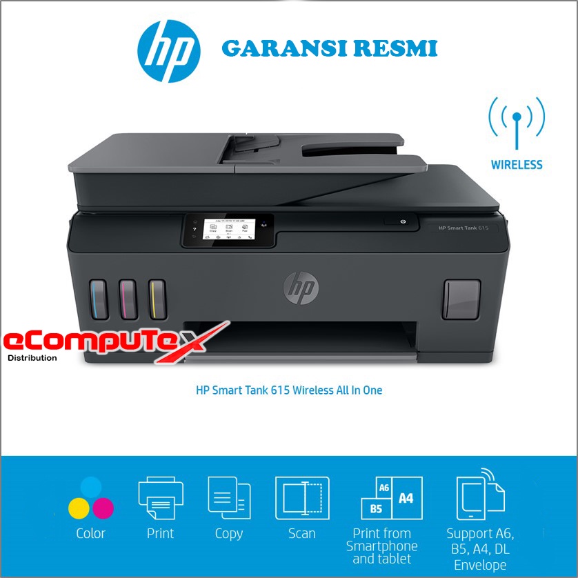Jual PRINTER HP 615 SMART TANK INFUS ALL IN ONE WIFI / HP615 INK AIO ...