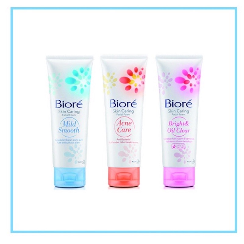 Jual Biore Skin Caring Facial Foam Bright & Oil Clear 100 gr | Shopee ...