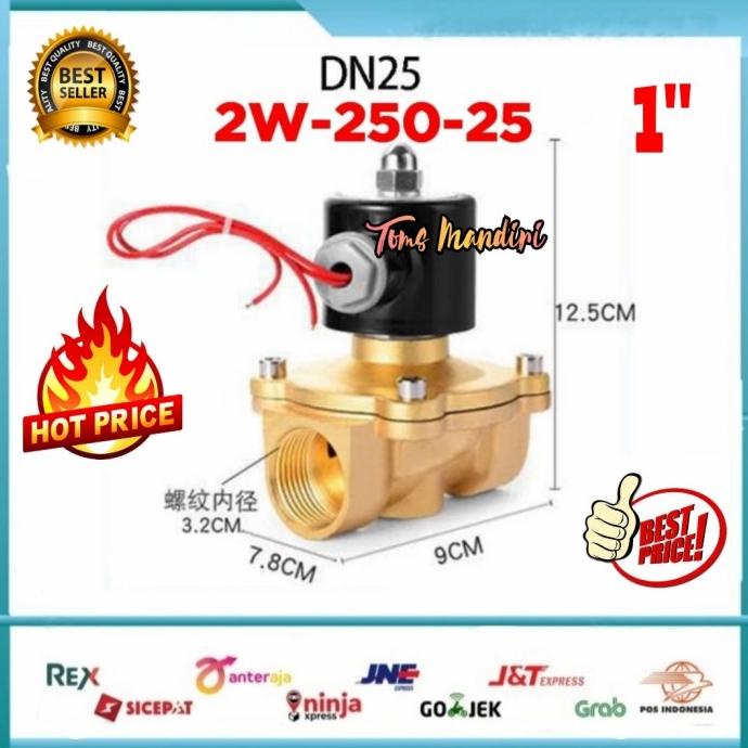 Jual Solenoid Valve Kuningan Coil Tembaga 1 inch 2W-250-25 | Shopee Indonesia