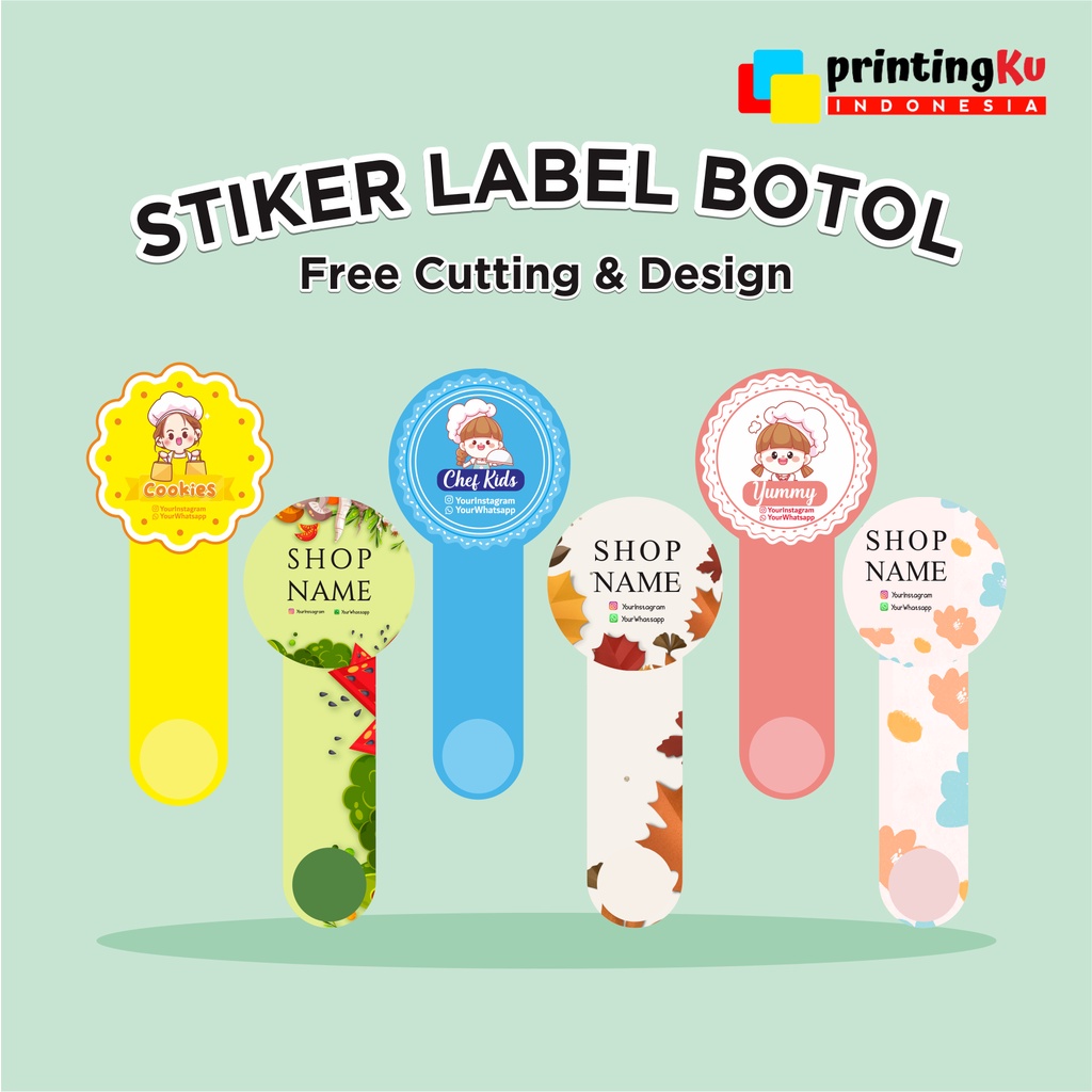 Jual CETAK STIKER LABEL BOTOL/STIKER SEGEL BOTOL/STIKER TOPLES PRODUK ...