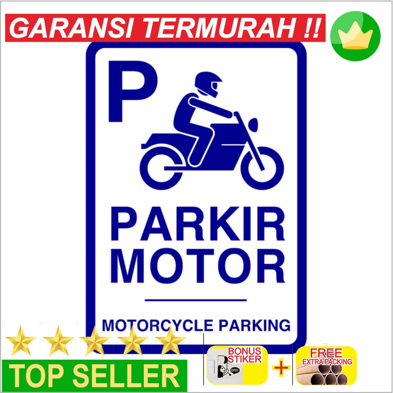 Jual Murah RAMBU PARKIR MOTOR - MOTORCYCLE PARKING 35CM X 50CM PLAT ...