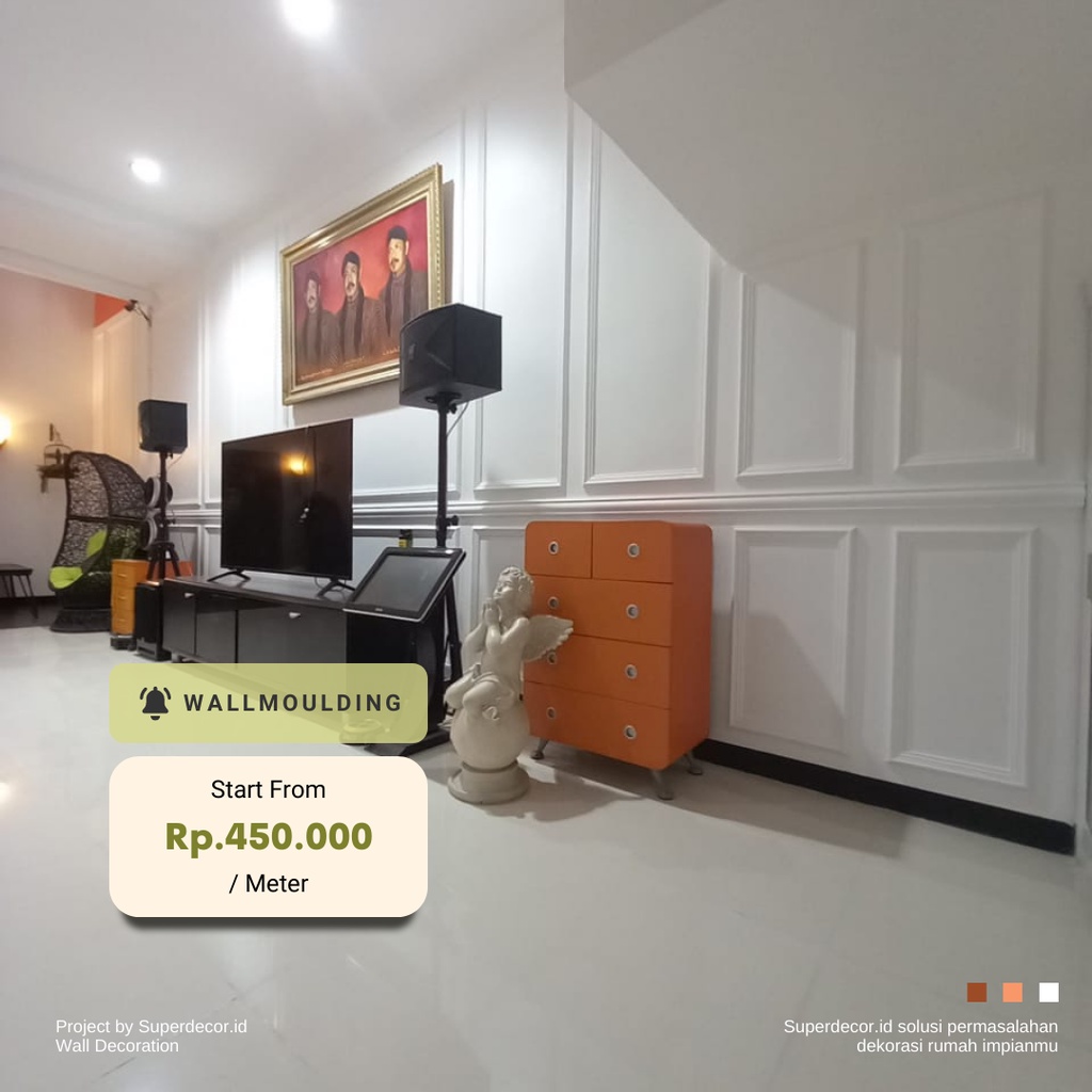 Jual Wall Moulding Classic Minimalis / WallMoulding Kayu Solid / List ...