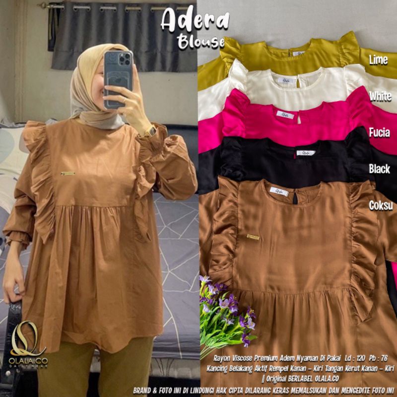 Jual Adera blouse Atasan Rayon Ori By OLALA.CO | Shopee Indonesia