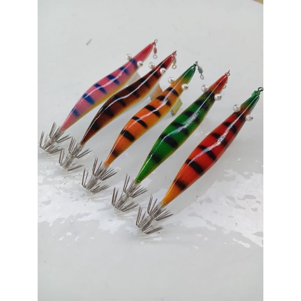 Jual Udang kayu pancing umpan cumi EGI handmade | Shopee Indonesia