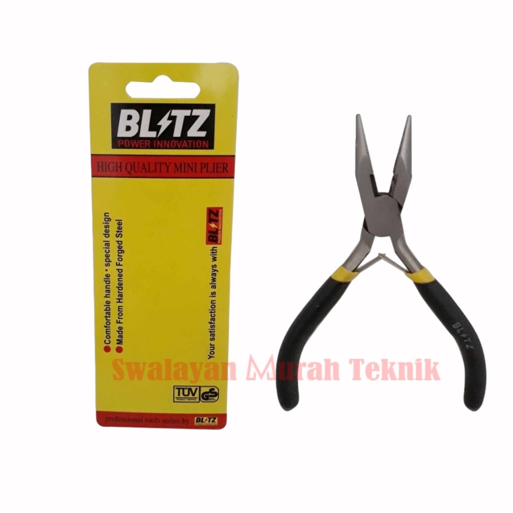 Jual BLITZ Tang Lancip Mini 4,5" Blister Long Nose Plier 4.5 Inch | Shopee Indonesia