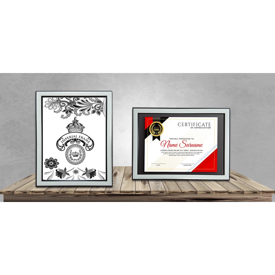 Jual Bingkai Figura Frame Sertifikat A4 (21x30 cm ) minimalis putih ...